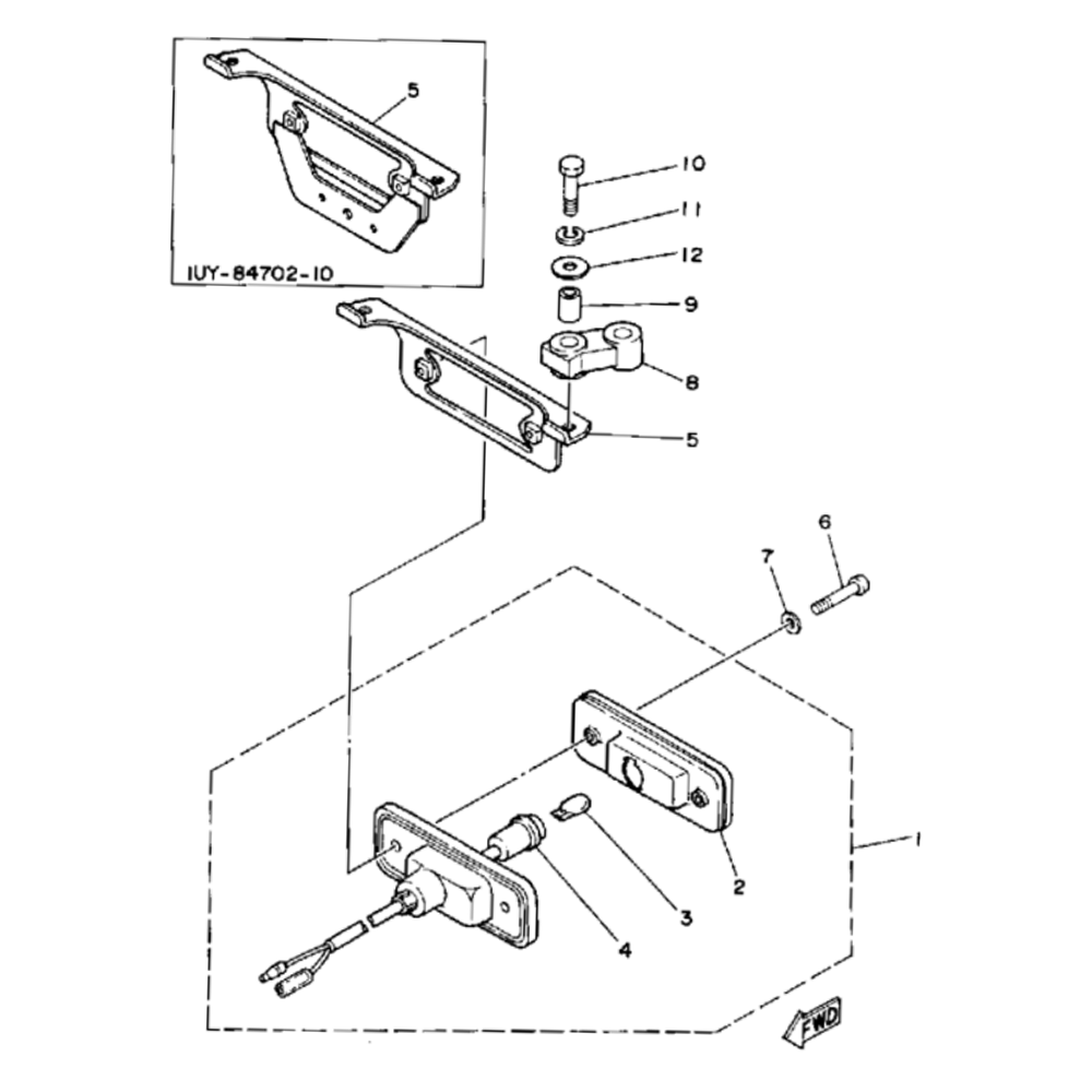 '87-'01 Banshee Tail Light Assembly